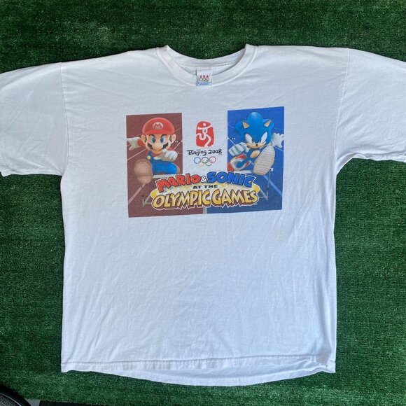 Nintendo | Shirts | Vintage Y2k Mario Sonic Olympic Games Shirt ...